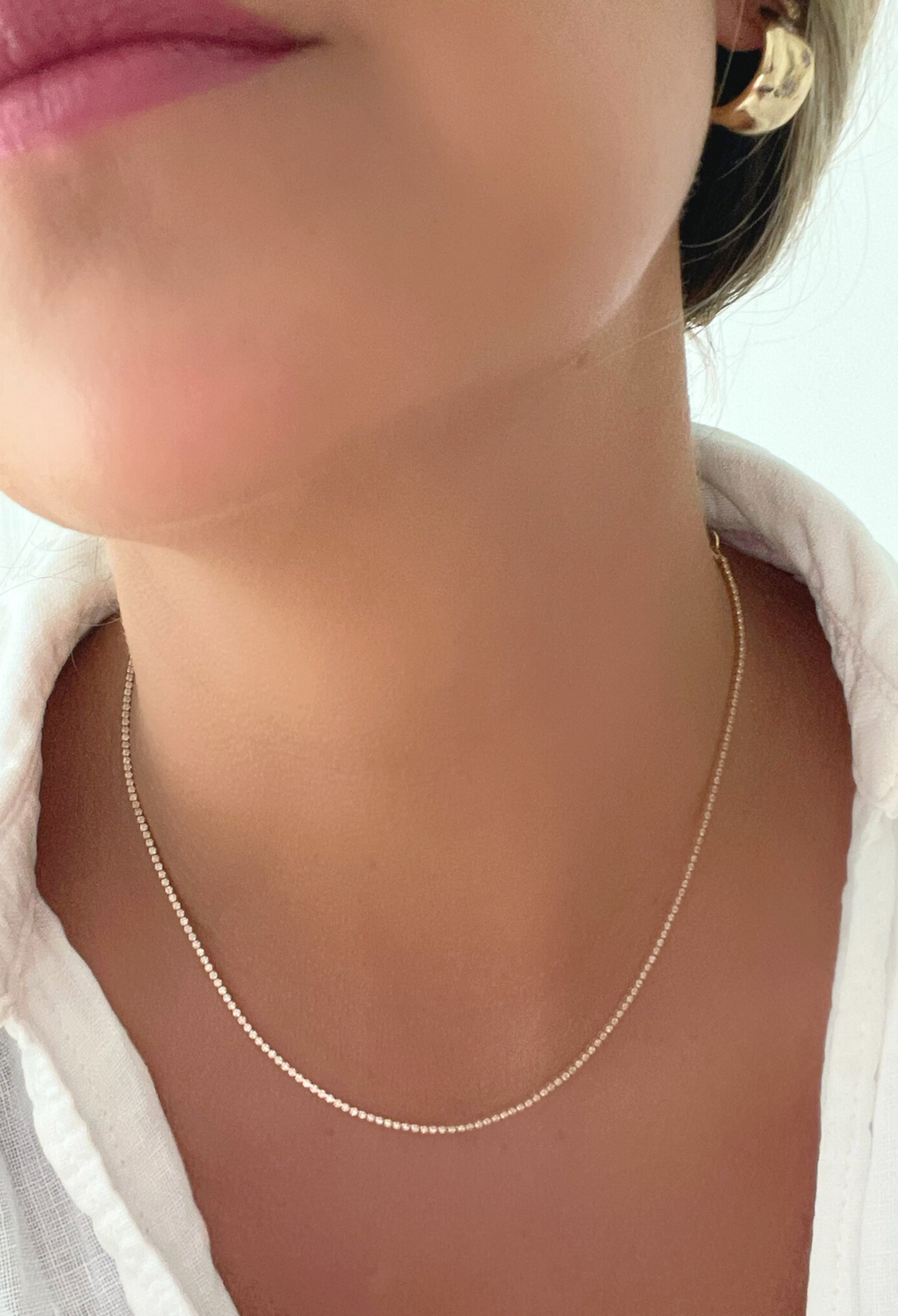 Micro Teeny Tiny Tennis Necklace – Dainty CZ, 18k Gold-Plated | Dylan ...